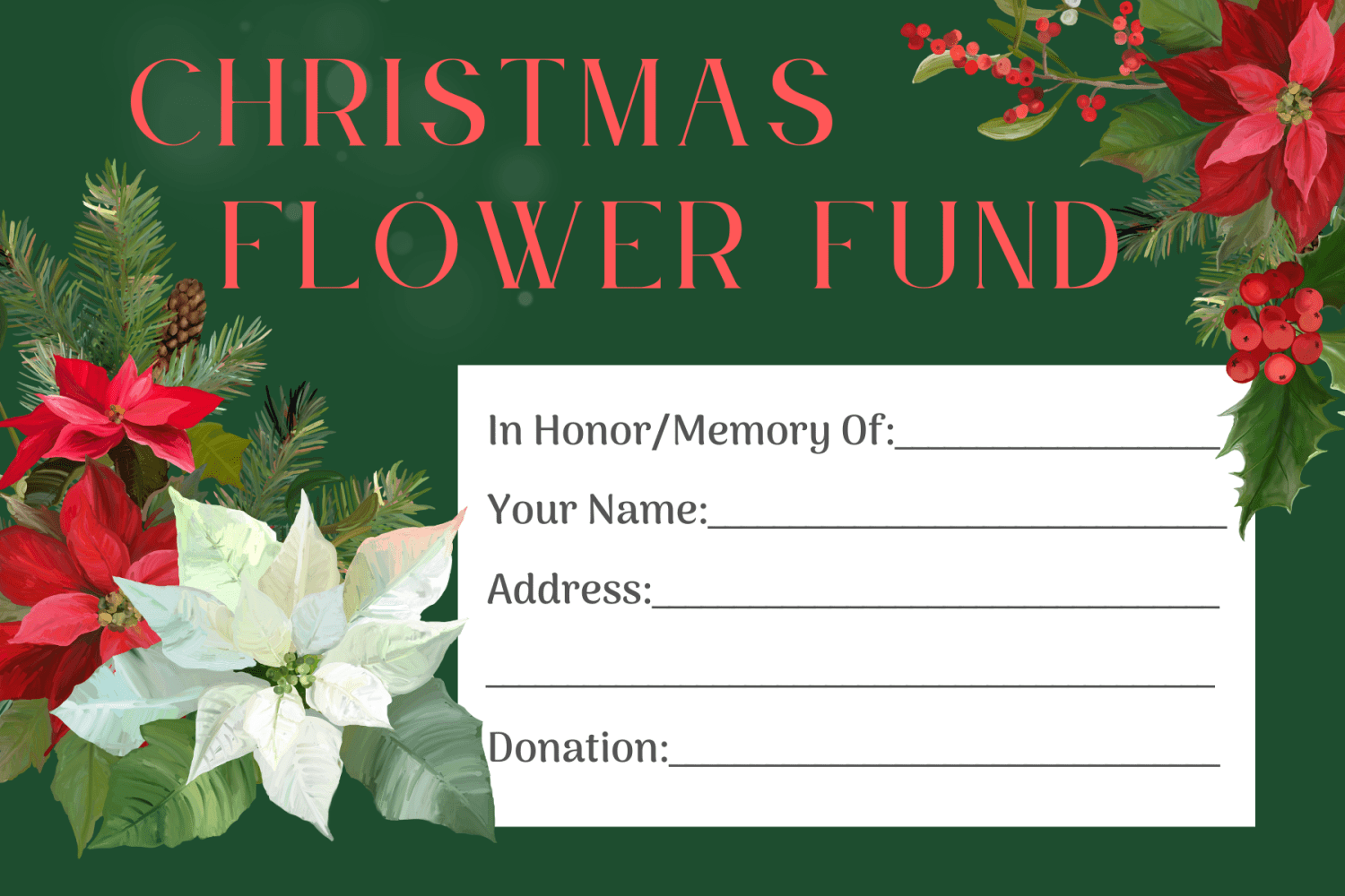 Christmas Flower Fund – Our Lady of the Lake Parish
